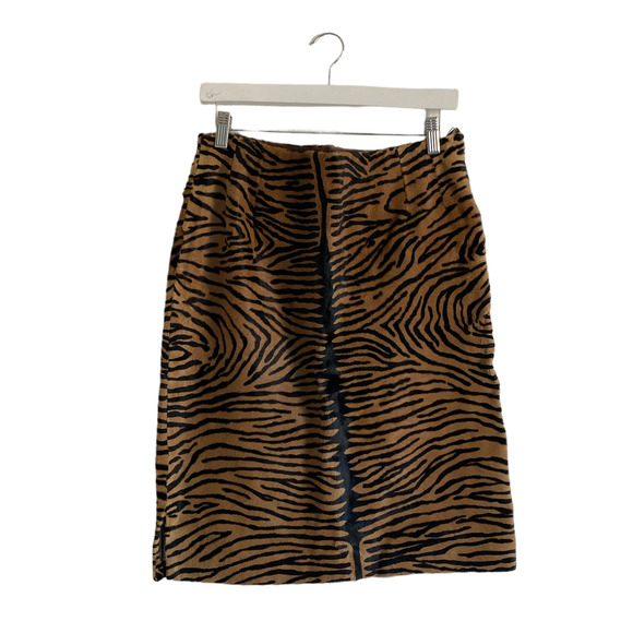 bill blass | Skirts | Bill Blass Vintage Animal Print Leather Skirt ...